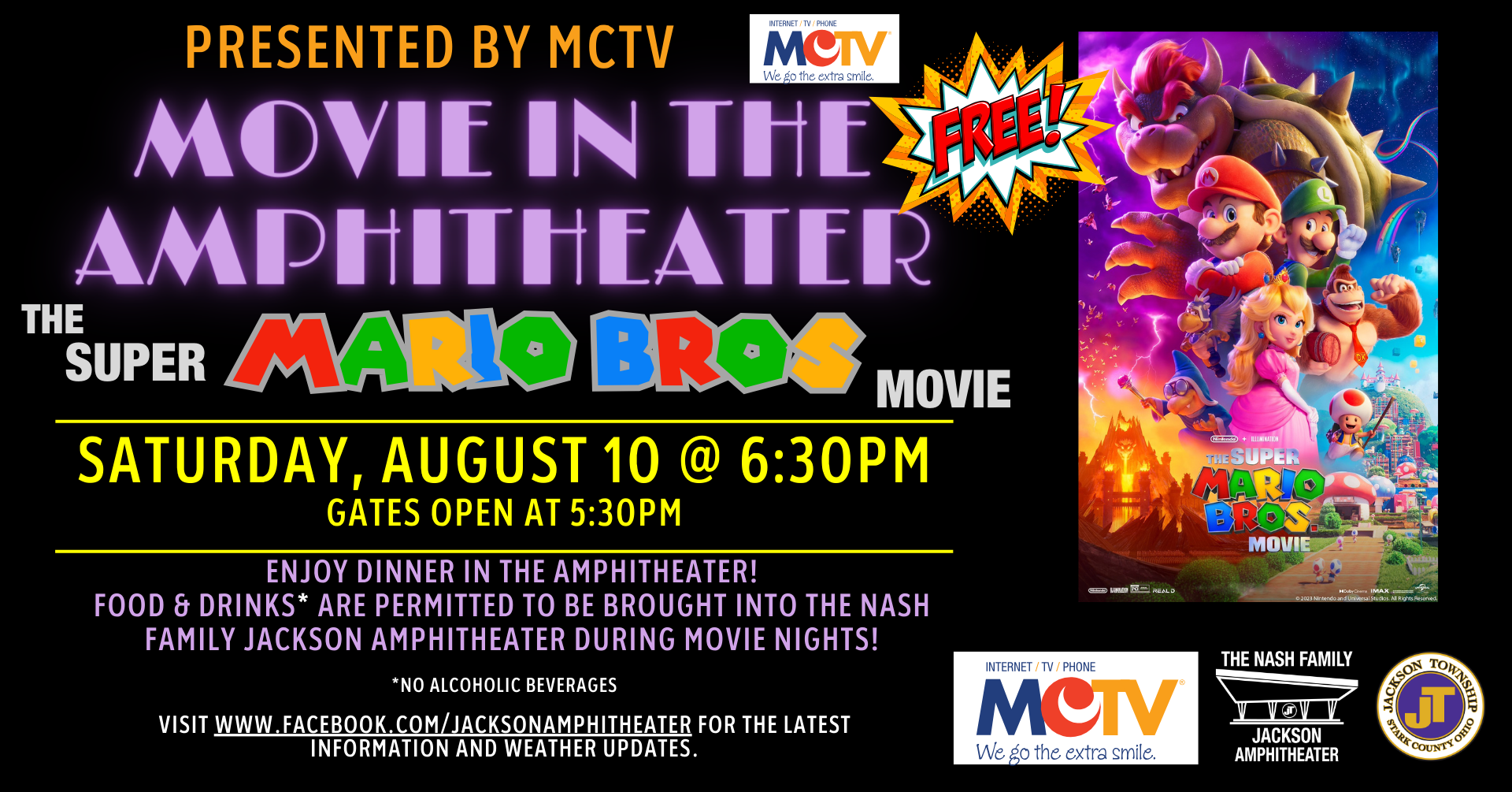 Events from June 22 – June 22 – The Nash Family – Jackson Amphitheater